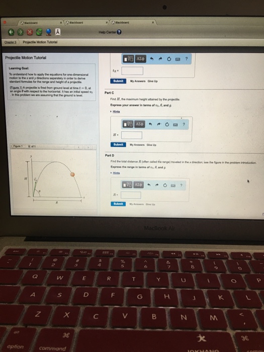 Solved Help Comer Chapter 3 Projectile Motion Tutorial | Chegg.com