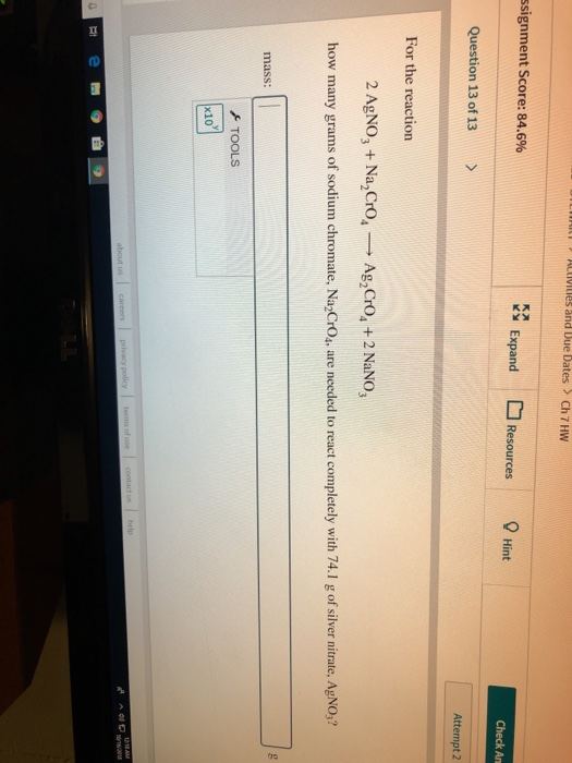 Solved how many grams of sodium chromate, Na2CrO4, are | Chegg.com