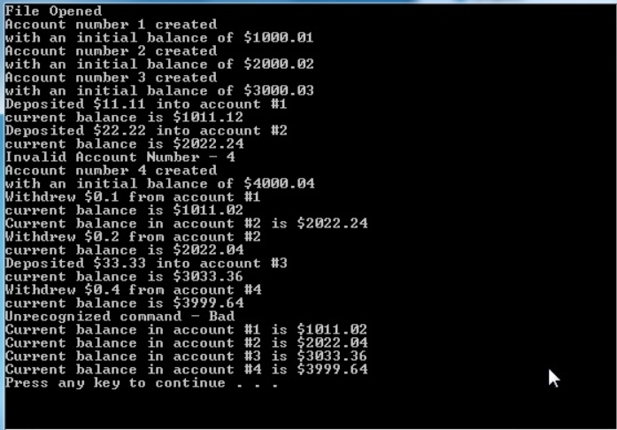 Solved Bank Program This assignment uses the same account | Chegg.com
