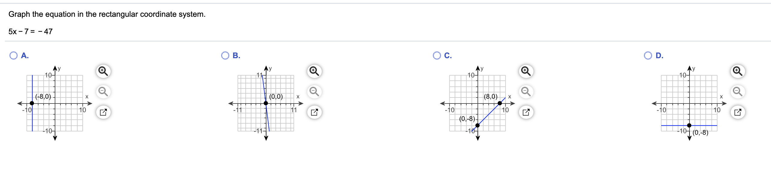Solved Graph the equation in the rectangular coordinate | Chegg.com