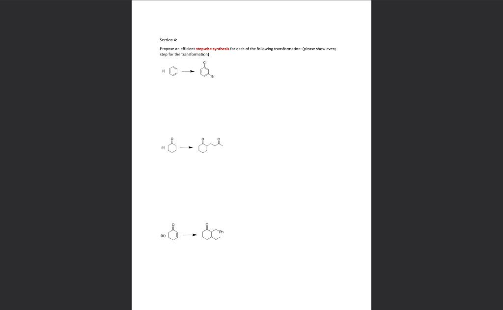 Solved Propose an efficient stepwise synthesis for each of | Chegg.com