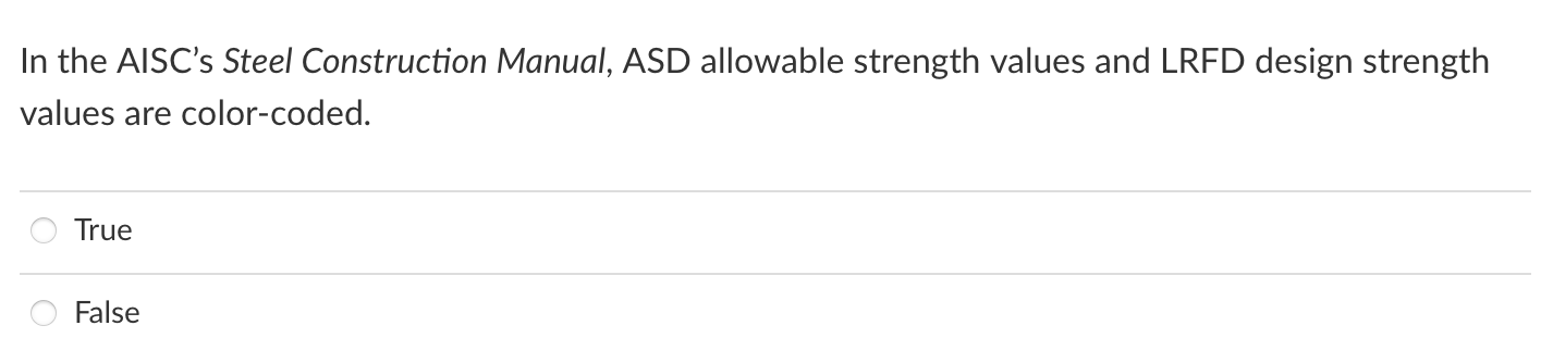Solved In the AISC's Steel Construction Manual, ASD | Chegg.com