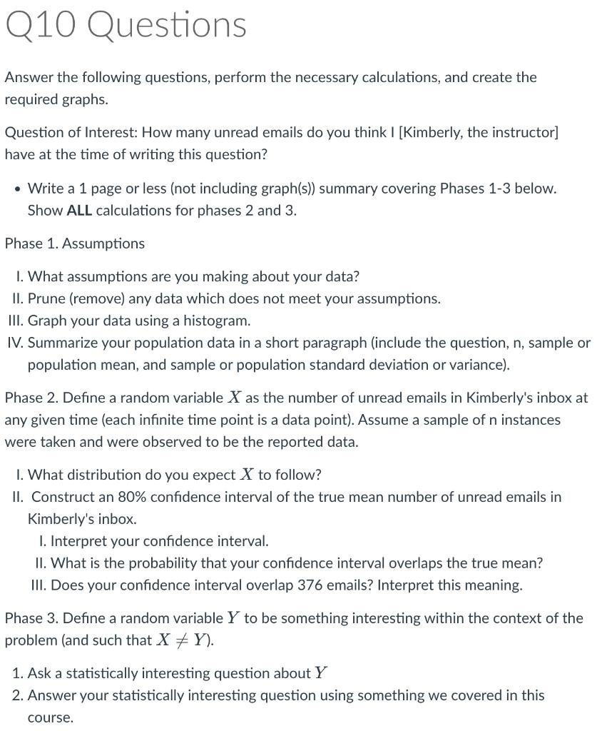 Q10 Questions Answer the following questions, perform | Chegg.com