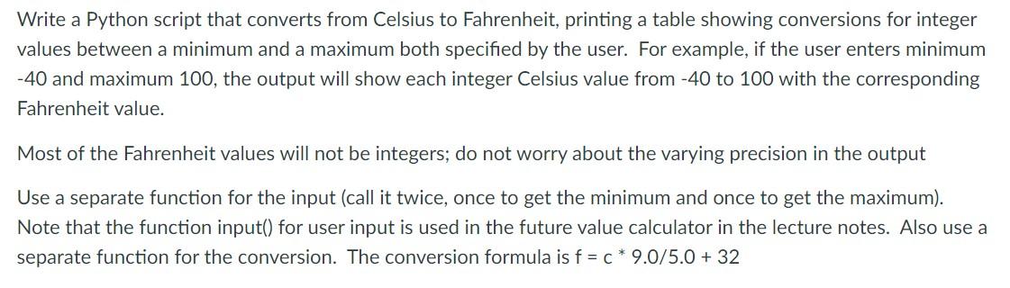 Solved Using Python 3. It mentions future value calculator | Chegg.com