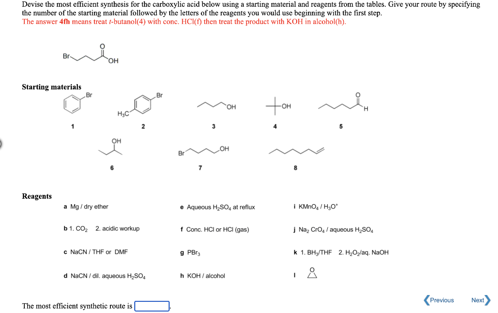 Solved Devise the most efficient synthesis for the | Chegg.com