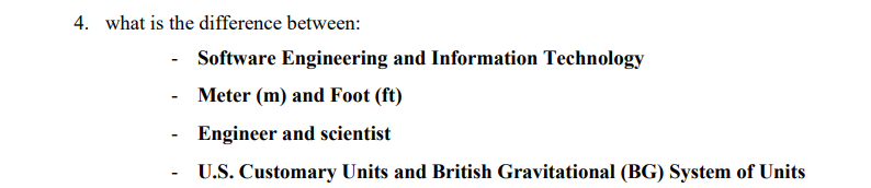 Solved 4. what is the difference between: Software | Chegg.com