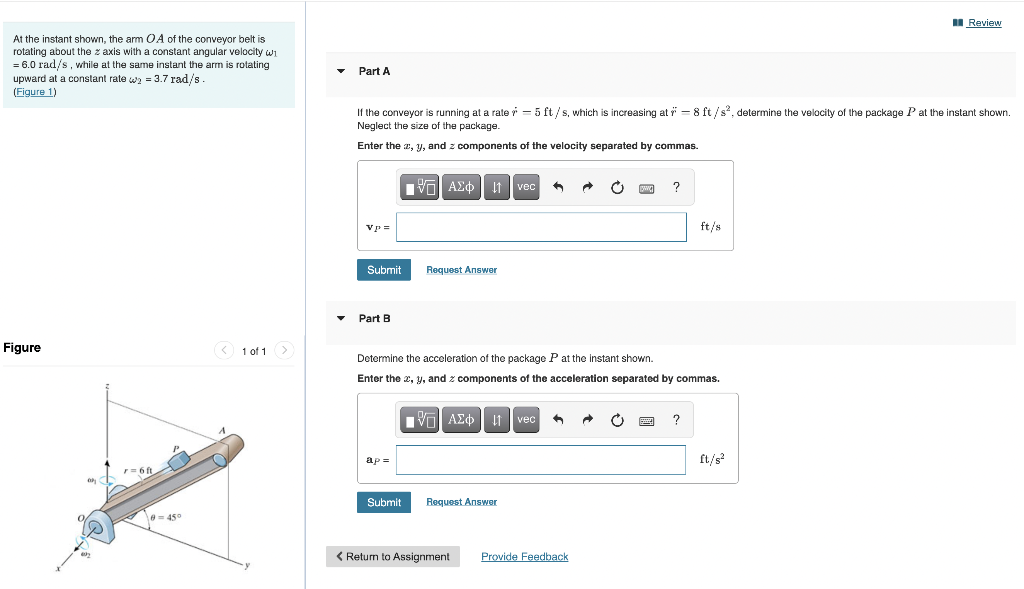 Solved Il Review At the instant shown, the arm OA of the | Chegg.com