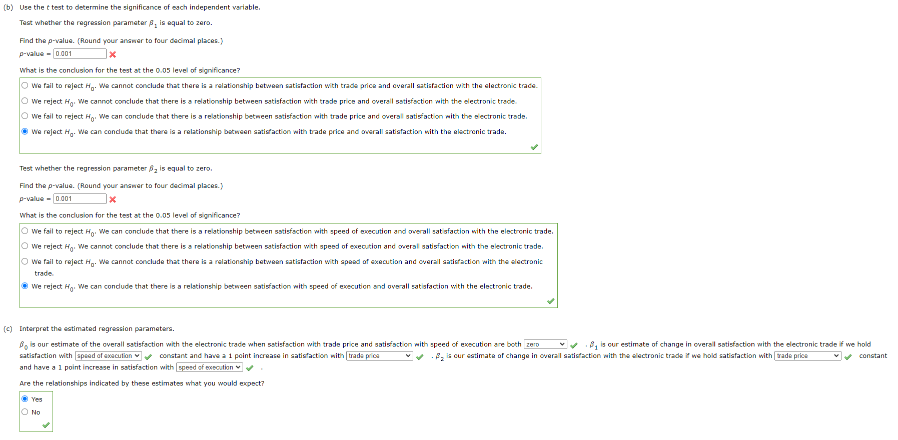 Solved y^=−0.7835+0.5580x1+0.7342x2 Interpret the | Chegg.com