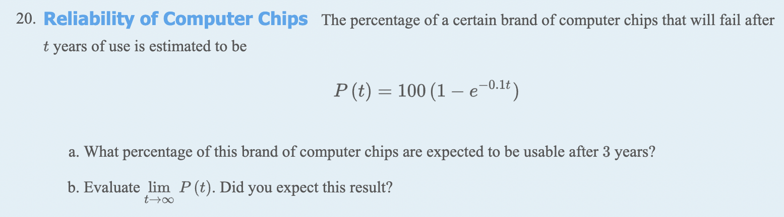 Solved Reliability of ﻿Computer Chips The percentage of ﻿a | Chegg.com