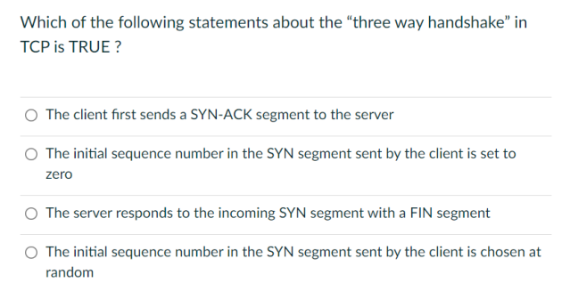 Solved Which of the following statements about the “three | Chegg.com
