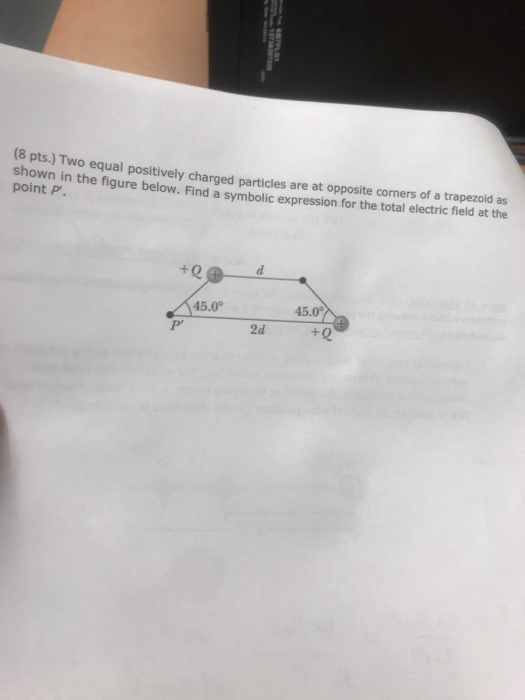 Solved (8 pts.) Two equal positively charged particles are | Chegg.com