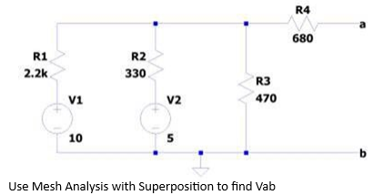 Solved Prove Vab = 3.5V Using Mesh Analysis with | Chegg.com