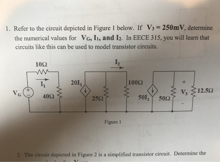 Solved Refer to the circuit depicted in Figure 1 below. If | Chegg.com