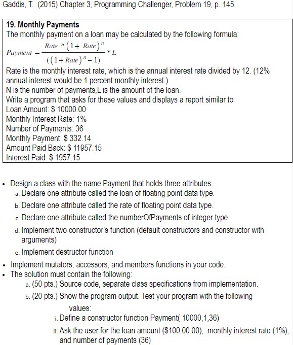 Solved Gaddis, T. (2015) ﻿Chapter 3, ﻿Programming | Chegg.com