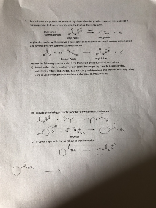 Solved Acyl azides are important substrates in synthetic | Chegg.com