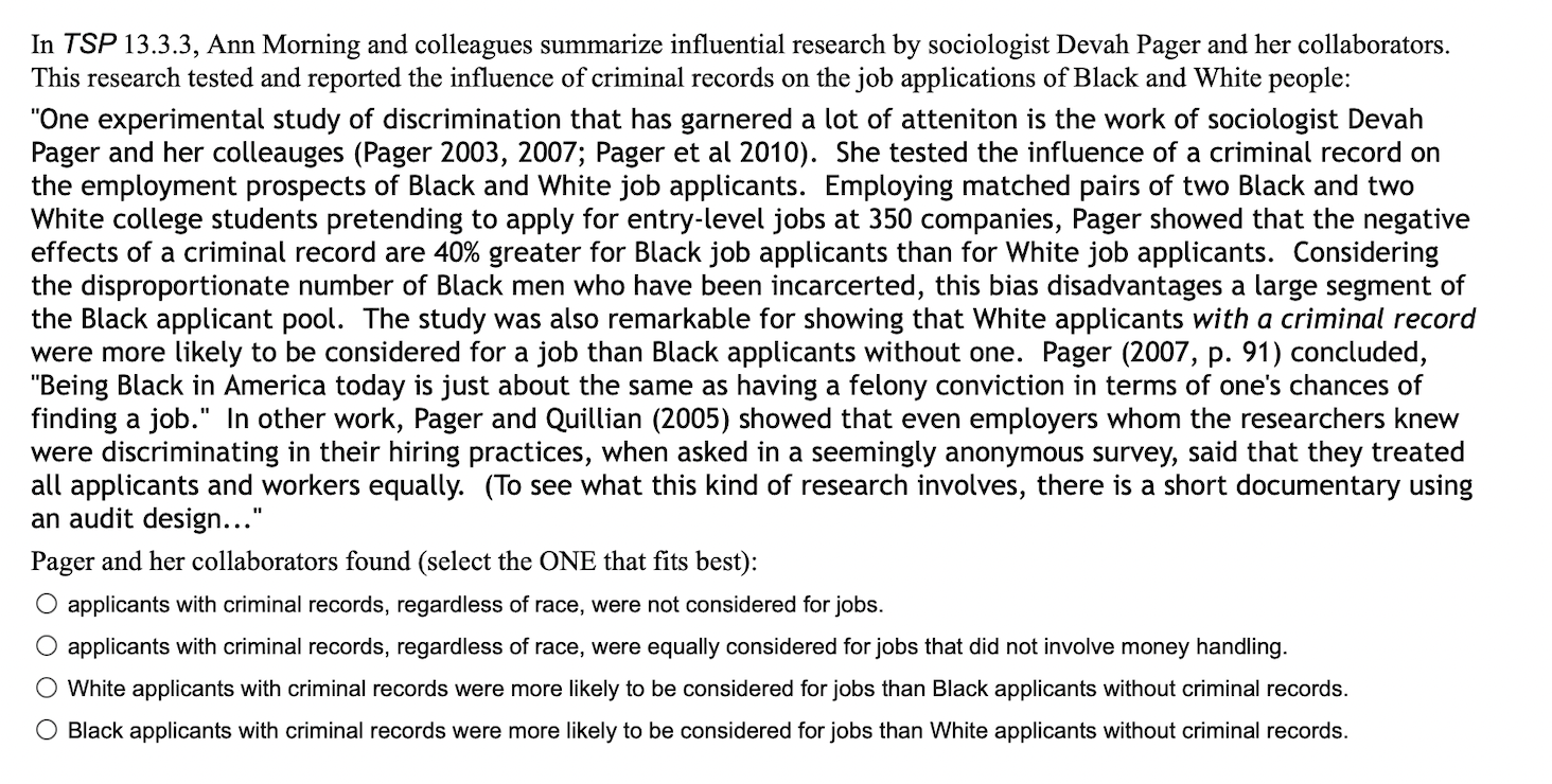 In TSP 13.3.3, Ann Morning and colleagues summarize | Chegg.com