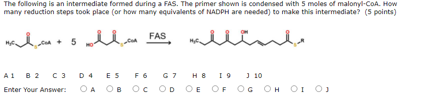 Solved The following is an intermediate formed during a FAS. | Chegg.com