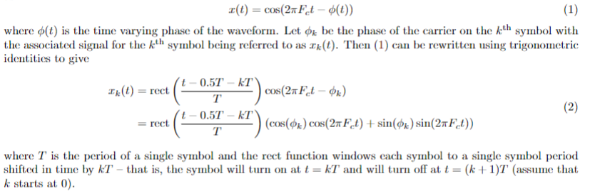 Solved Compute the dot products xk(t),sin(2πFct) Other | Chegg.com