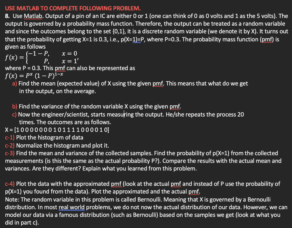 Solved Use Matlab To Complete Following Problem 8 Use 