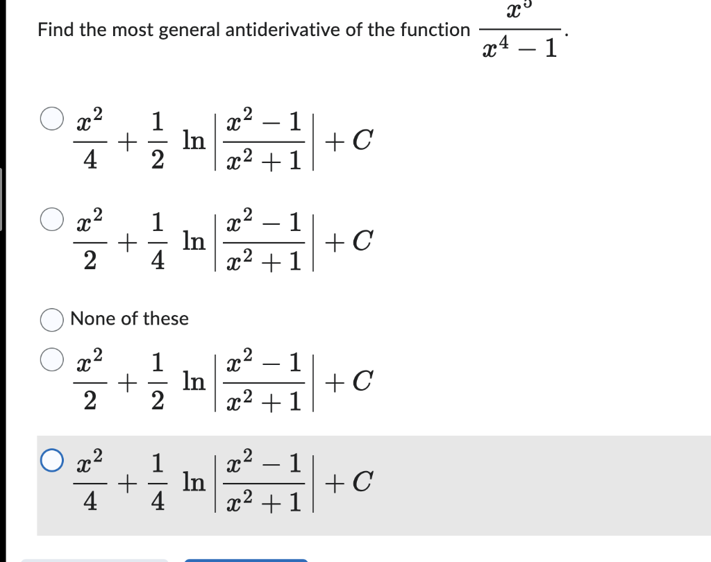Solved Find the most general antiderivative of the function | Chegg.com