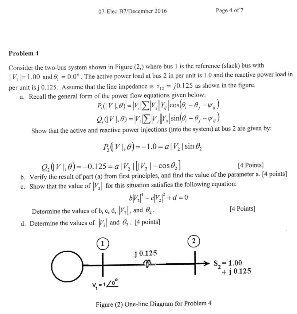 Solved Consider the two-bus system shown in Figure (2,) | Chegg.com