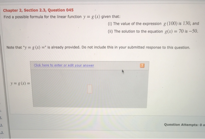 Solved Chapter 2, Section 2.3, Question 045 Find a possible | Chegg.com