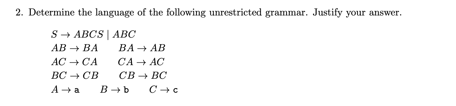 Solved 2. Determine the language of the following | Chegg.com