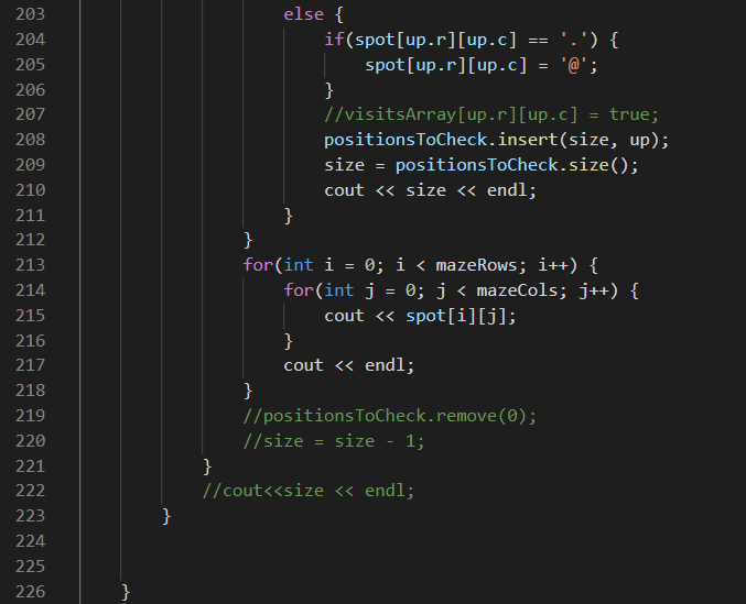 Solved I am using a 2-D array to represent a maze in C++. | Chegg.com