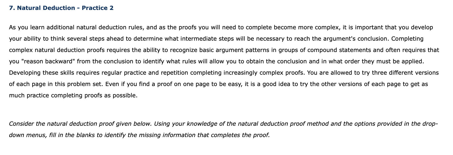 Solved As you learn additional natural deduction rules, and | Chegg.com