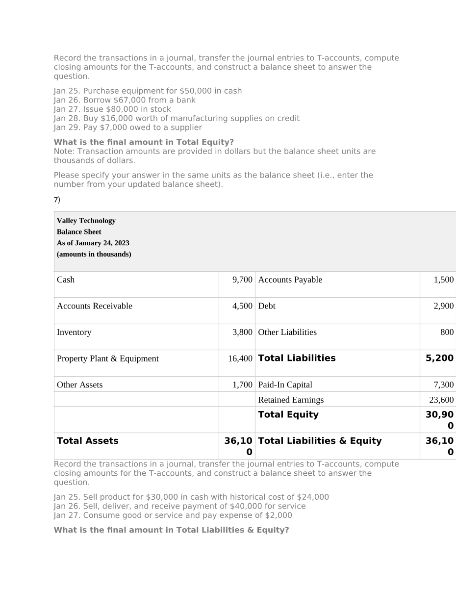 Solved Record the transactions in a journal, transfer the | Chegg.com