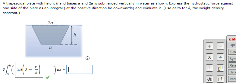 Solved A trapezoidal plate with height h and bases a and 2a | Chegg.com