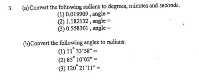 Solved hello, an example of from a) radians to degrees | Chegg.com