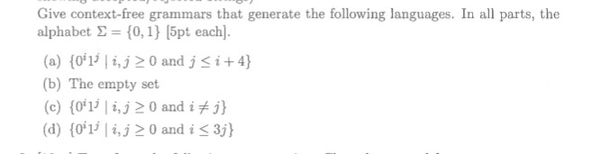 Solved Give context-free grammars that generate the | Chegg.com