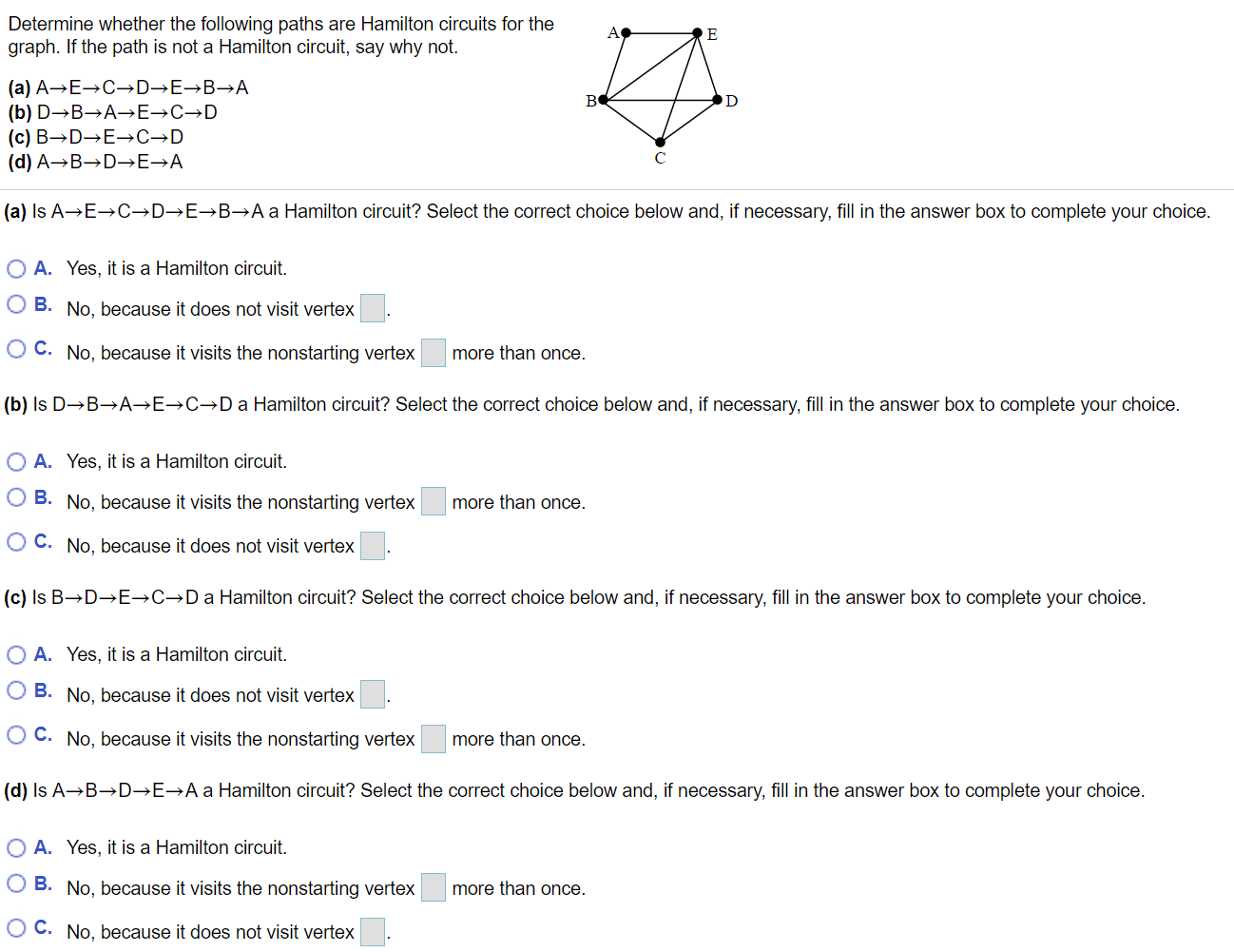 Solved Determine Whether The Following Paths Are Hamilton