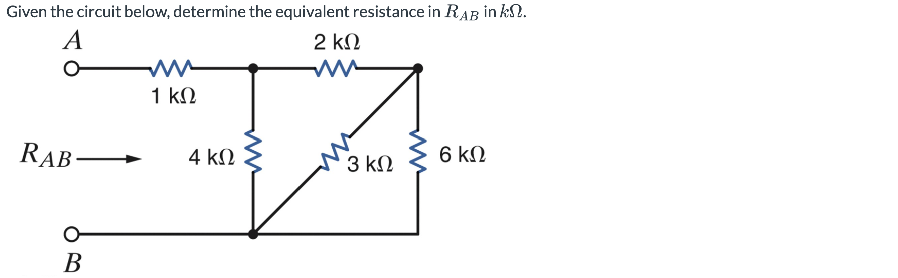 Solved Given the circuit below, determine the equivalent | Chegg.com