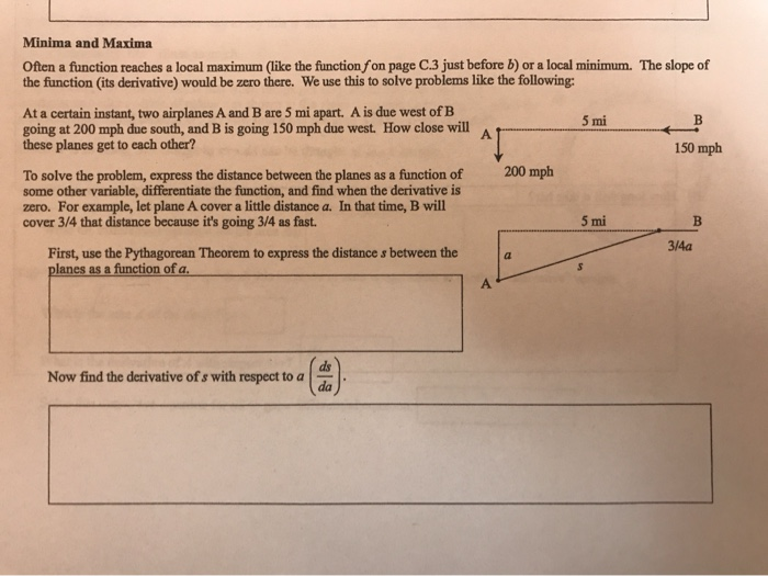 Solved Minima and Maxima Often a function reaches a local | Chegg.com