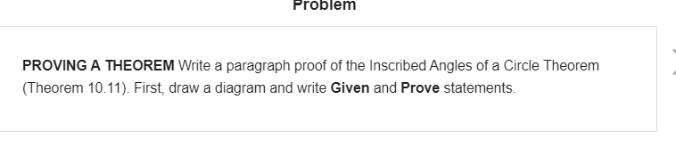 Solved Problem PROVING A THEOREM Write a paragraph proof of | Chegg.com