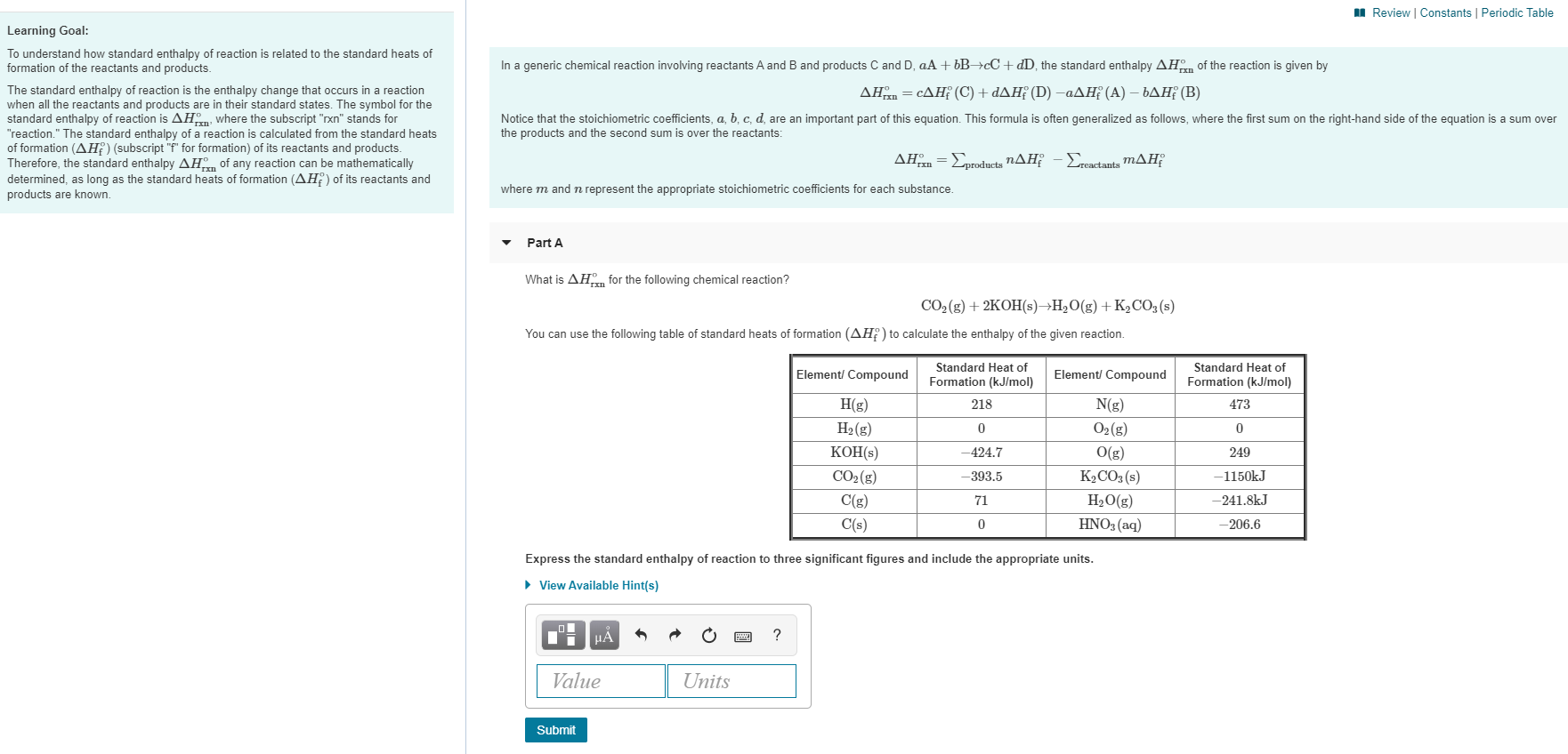Solved IReview Constants Periodic Table Learning Goal: To | Chegg.com