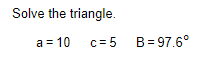 Solved What is the length of side b? What is the measure | Chegg.com