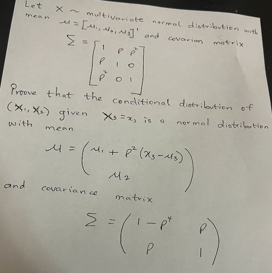 Solved X∼ Multivariate Normal Distribution With