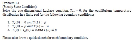 Solved Problem 1.1 (Steady State Condition) Solve the | Chegg.com