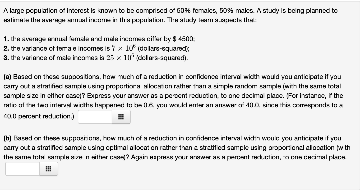 Solved A large population of interest is known to be | Chegg.com
