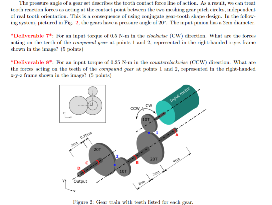 The pressure angle of a gear set describes the tooth | Chegg.com