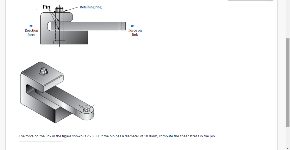 Solved The force on the link in the figure shown is 2,900 N. | Chegg.com