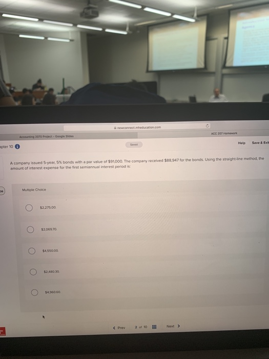 Solved pter 10 Help Save &Exit A company issued 5-year, 5% | Chegg.com