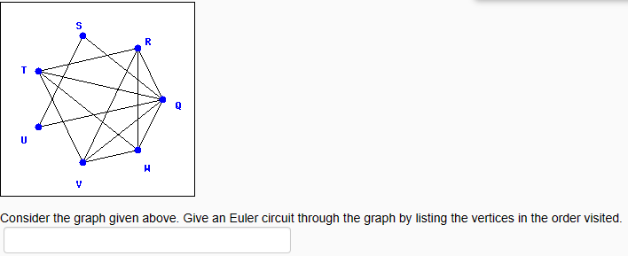 Solved Consider the graph given above. Give an Euler circuit | Chegg.com