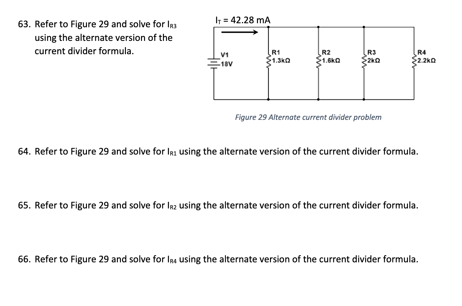 Solved 63. Refer to Figure 29 and solve for IR3 using the | Chegg.com