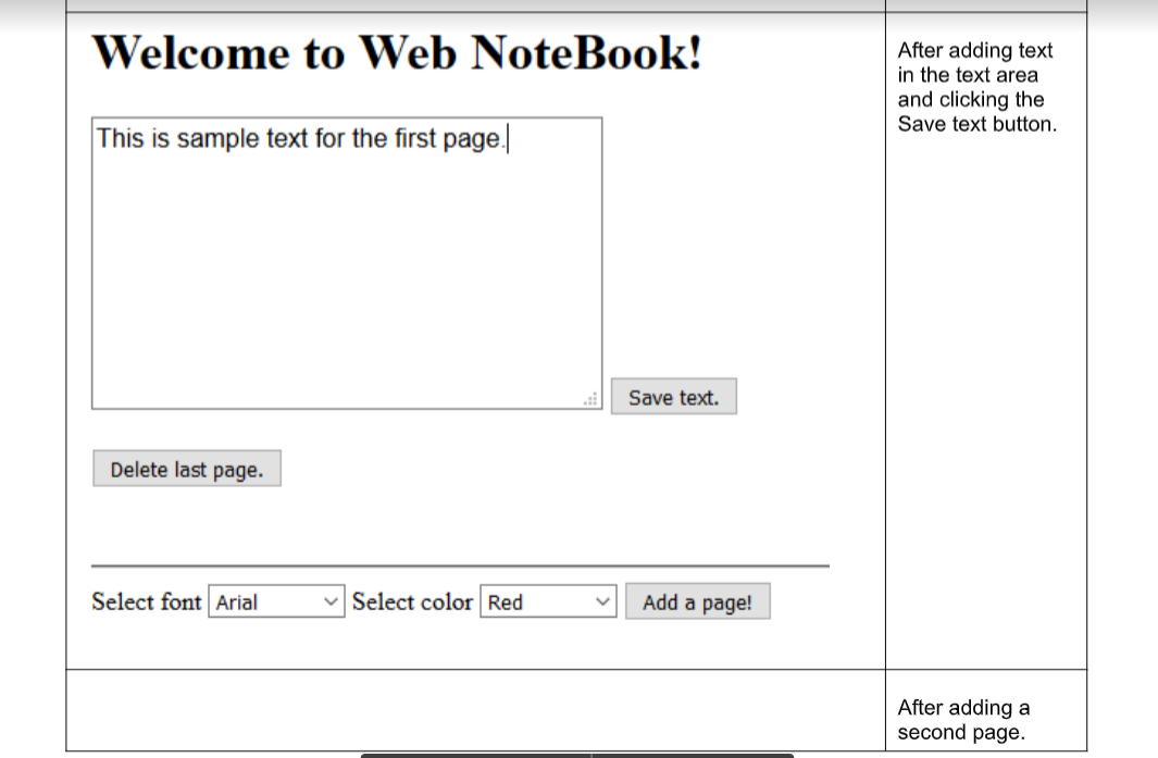 Solved Create a NoteBook app using sessions in a single PHP | Chegg.com