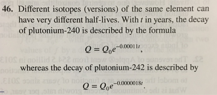 Solved 46. Different isotopes (versions) of the same element | Chegg.com
