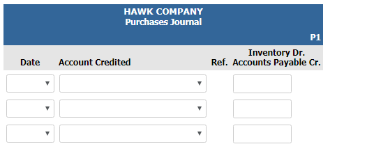 Solved Hawk Company uses a single-column purchases journal, | Chegg.com